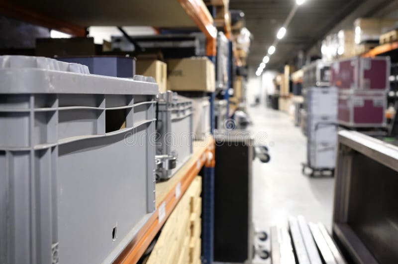 Inside a Storage and Distribution Warehouse Stock Photo - Image of ...