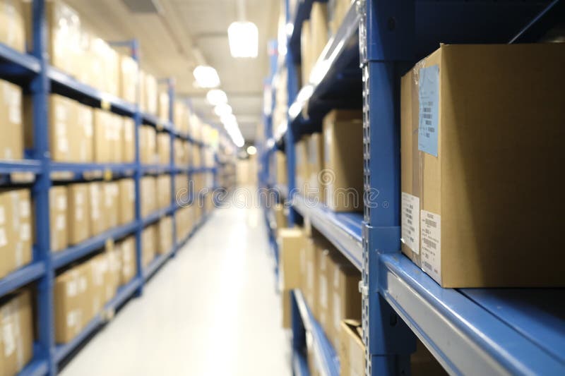 Inside a Storage Room in a Logistics and Distribution Warehouse Stock ...
