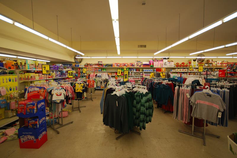 Inside of a store in USA editorial stock image. Image of shopping ...