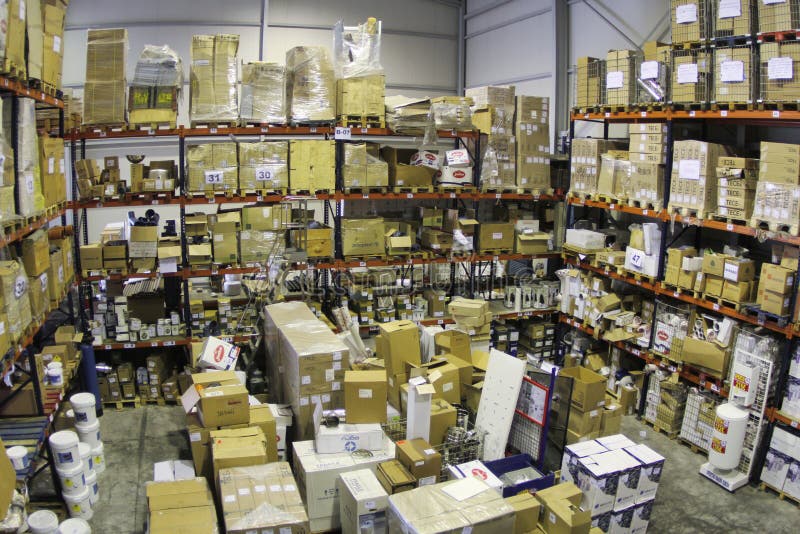 Inside store warehouse 011 editorial stock photo. Image of working ...