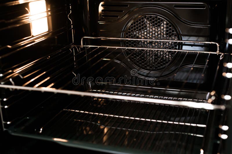 The Inside of a Stove New Oven Stock Photo - Image of heat, appliance ...