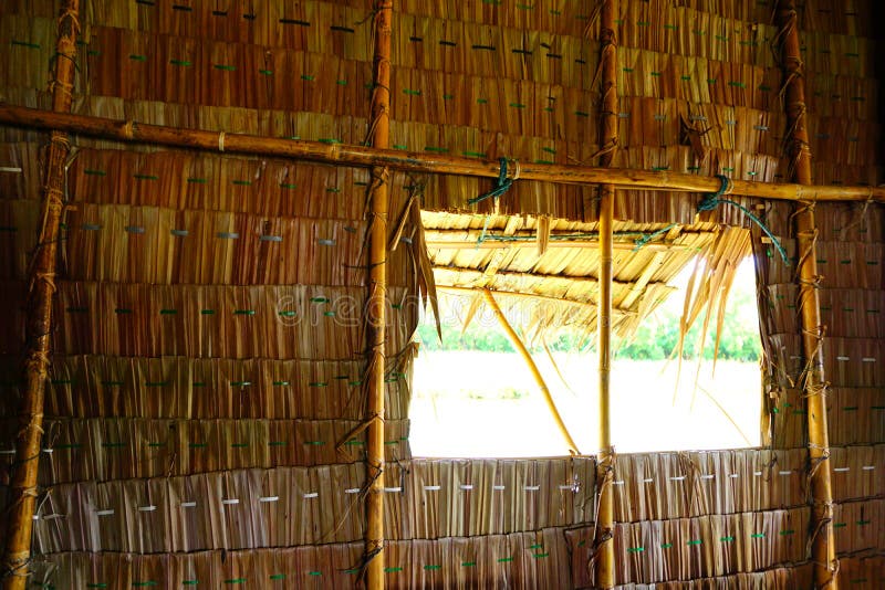 Inside of Straw House. Window Background Stock Photo - Image of ...