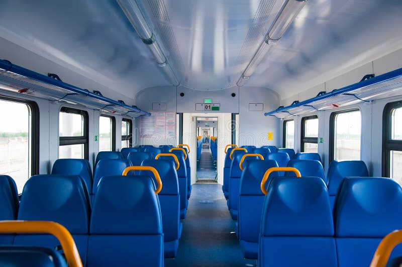 Inside the Suburban Electric Train Stock Photo - Image of rail, journey ...
