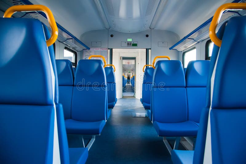 Inside the Suburban Electric Train Stock Photo - Image of journey ...