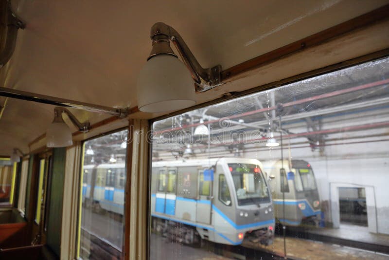 Inside the subway car stock photo. Image of transportation - 85129766