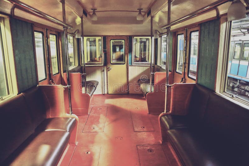 Inside the subway car stock image. Image of carriage - 85158175