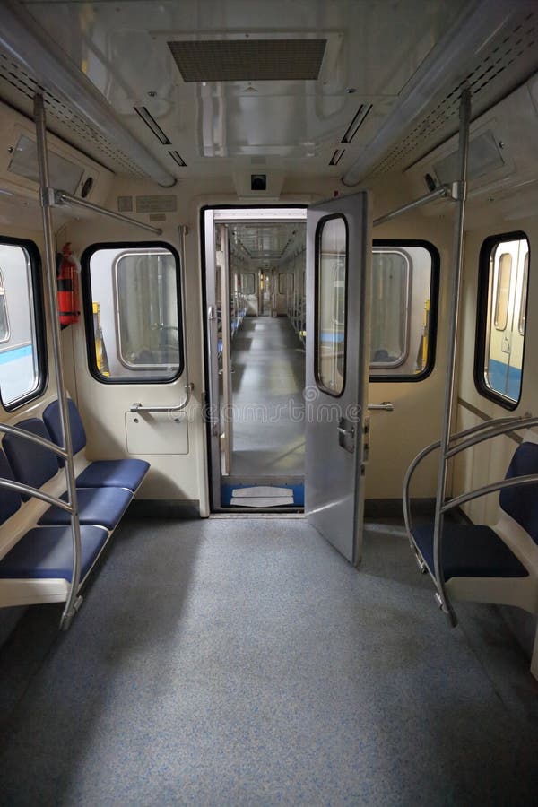 Inside the subway car stock photo. Image of railway, underground - 85158382