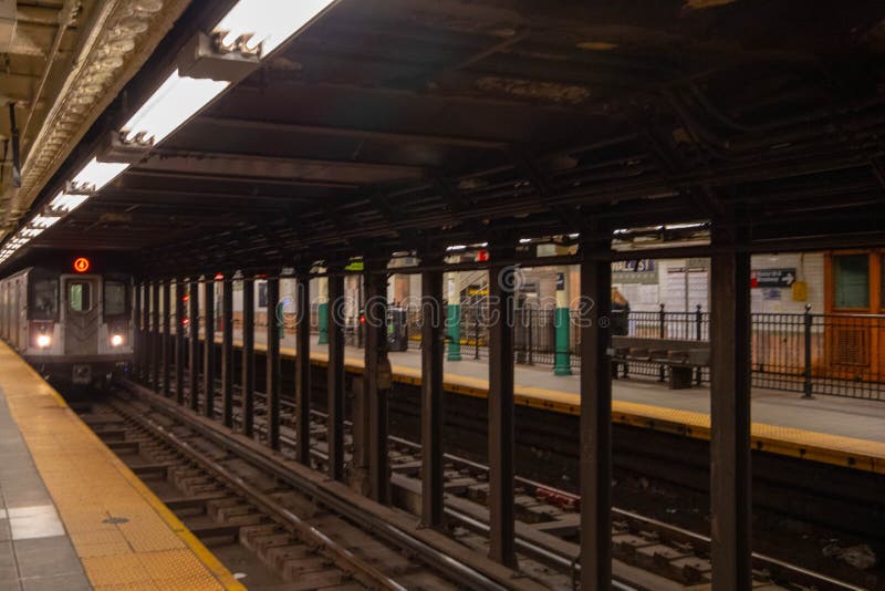 Inside the Subway in New York City, USA . November ,2018. Editorial ...