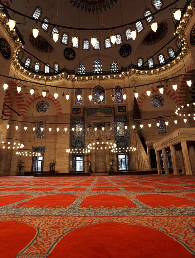 Inside the Suleymaniye Mosque,Istanbul Stock Photo - Image of building ...