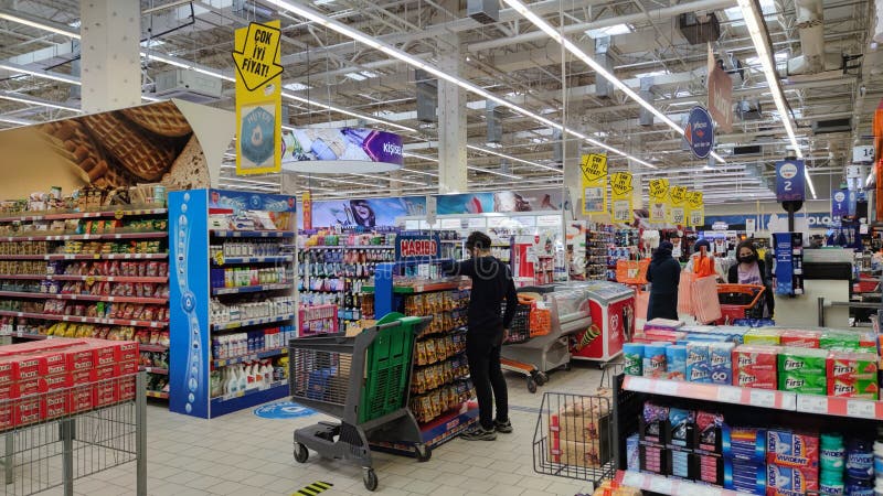Inside the Supermarket `Migros` Istanbul, Turkey Editorial Image ...