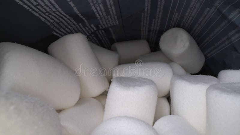 Inside of Sweet and Soft Marshmallow Packaging. Yummy White Sweets ...