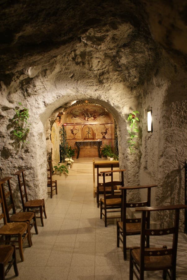 Inside the Sziklatemplon (Cave Church) - Budapest, Hungary Editorial ...