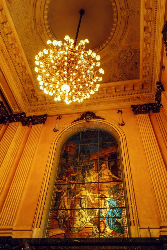 Inside Teatro Colon in Buenos Aires Stock Image - Image of light ...