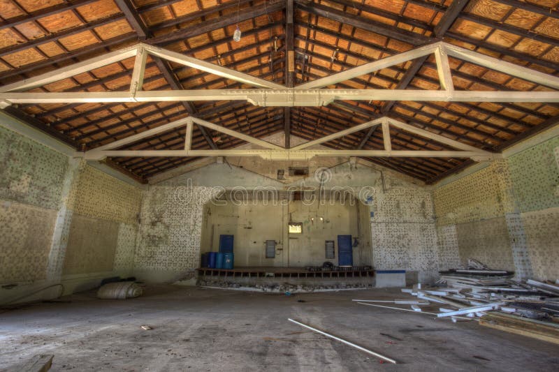 Inside the Theatre of Fort Sherman. Stock Image - Image of definition ...
