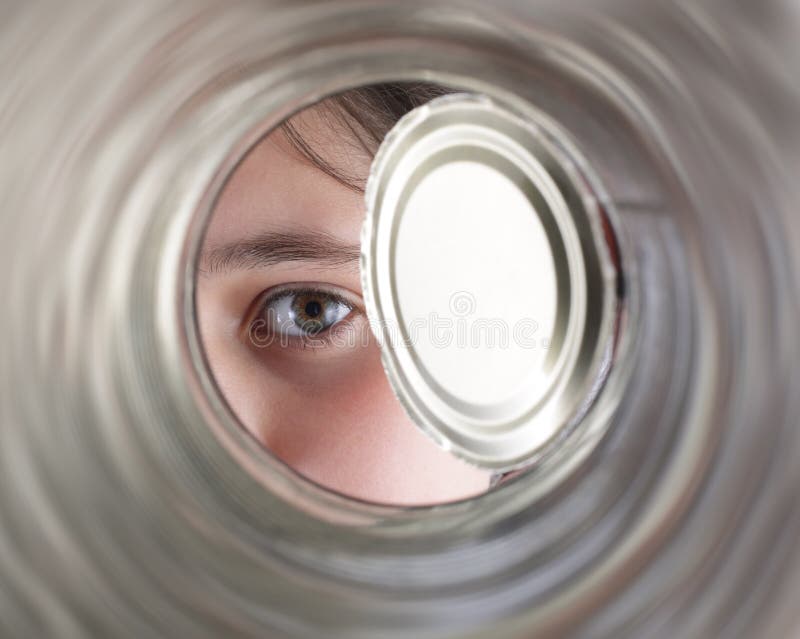 Open Tin Can with Light Inside Stock Image - Image of empty, metal ...