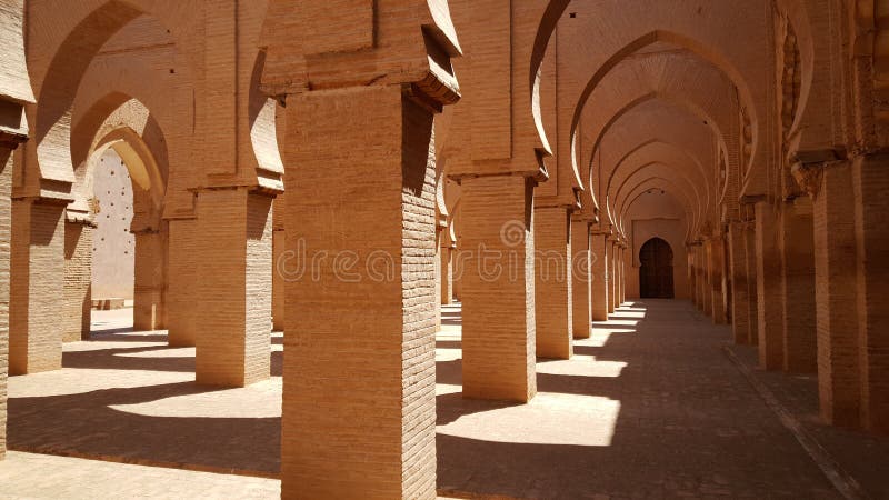 Inside the Tin Mal Mosque in Tinmel Stock Image - Image of sunny ...