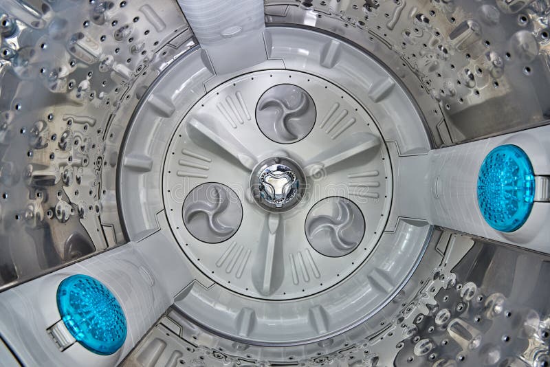 Inside the Top Load Washing Machine Stock Image - Image of metal, piece ...