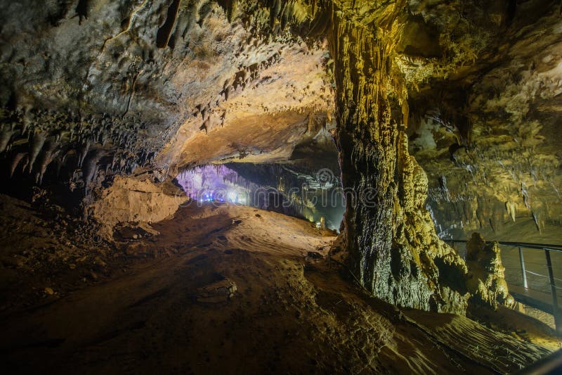 Inside Touristic Prometheus Cave at Tskaltubo, Imereti Region, Georgia ...