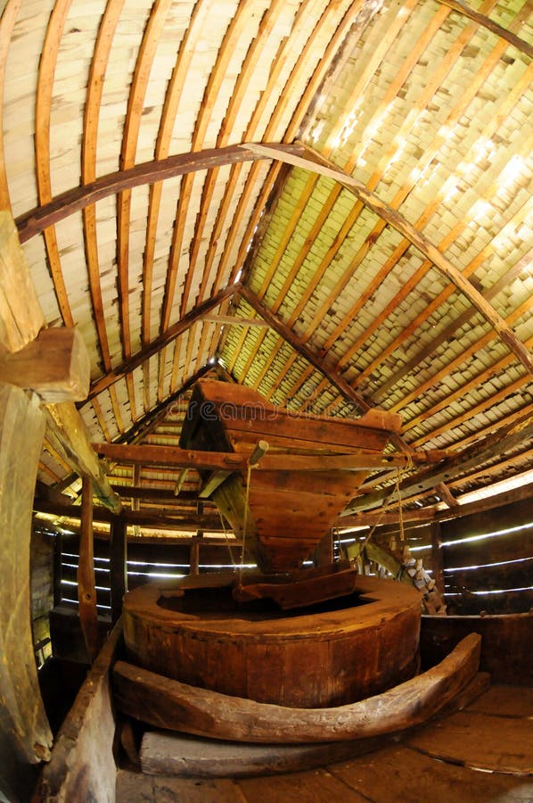 Old Traditional Windmill Interior Stock Photo - Image of mechanism ...