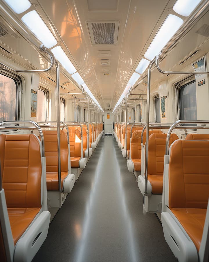 Inside of a Train, the Inside of a Deserted Train Stock Illustration ...