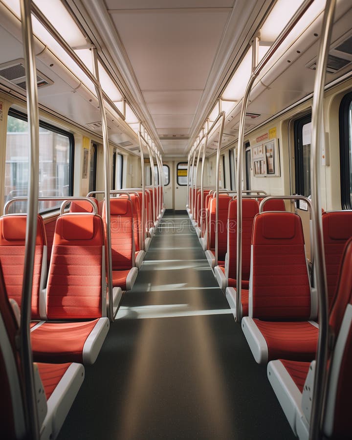Inside of a Train, the Inside of a Deserted Train Stock Illustration ...