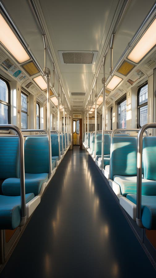 The Inside of a Train, an Empty Train S Interior Stock Illustration ...