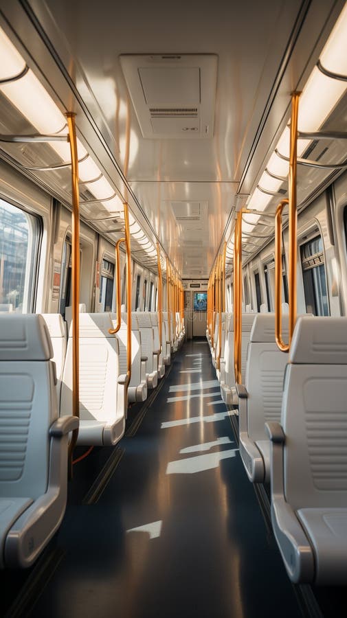 Inside of a Train, the Inside of a Deserted Train Stock Illustration ...