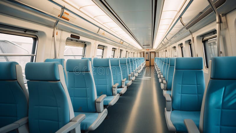 Inside of a Train, the Inside of a Deserted Train Stock Illustration ...