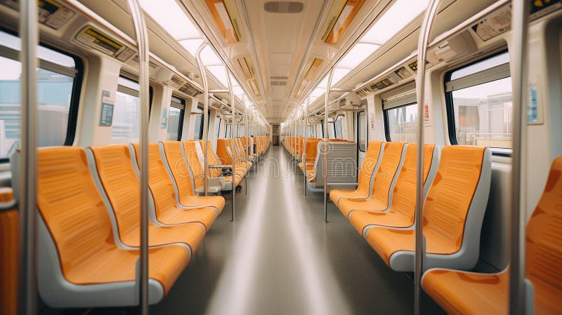 Inside of a Train, the Inside of a Deserted Train Stock Illustration ...