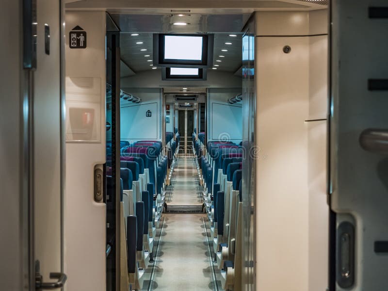Inside of a train stock photo. Image of trip, railroad - 170458906