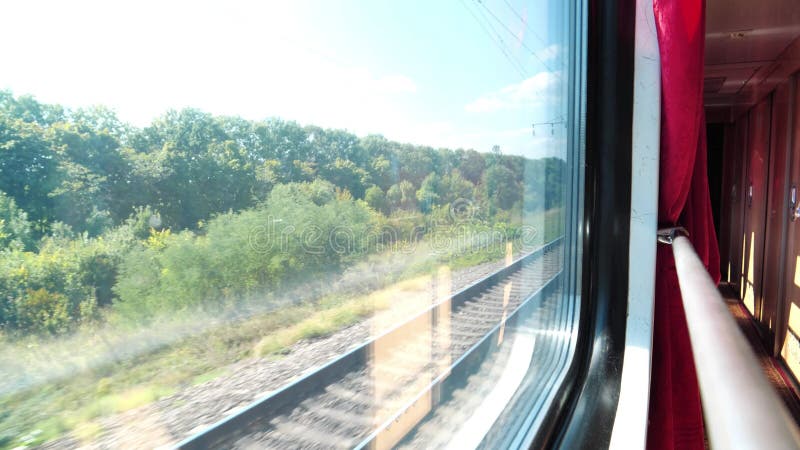 Inside the train stock footage. Video of railroad, drive - 347218350