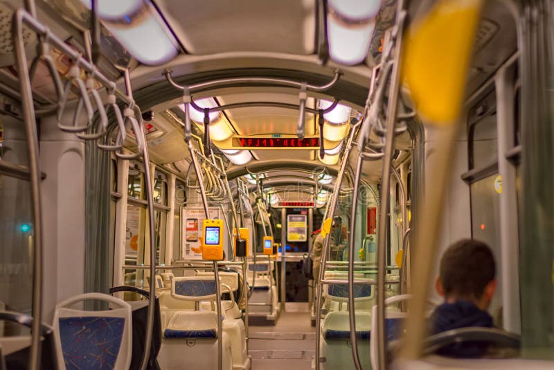 Inside the F Tram editorial photography. Image of california - 117631557