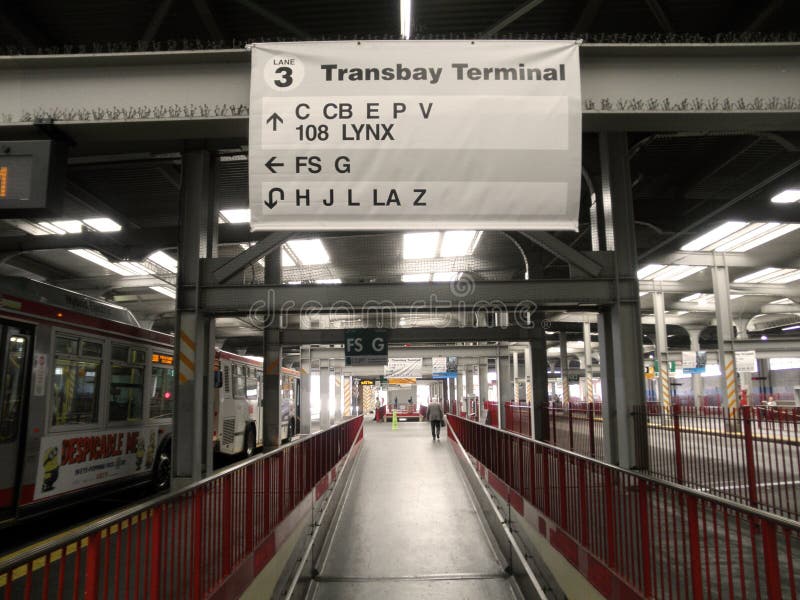 Inside the Transbay Terminal Boarding Area Editorial Image - Image of ...