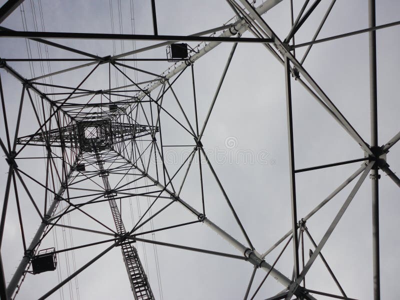 Inside a Transmission Tower Stock Image - Image of design, giant: 78803569