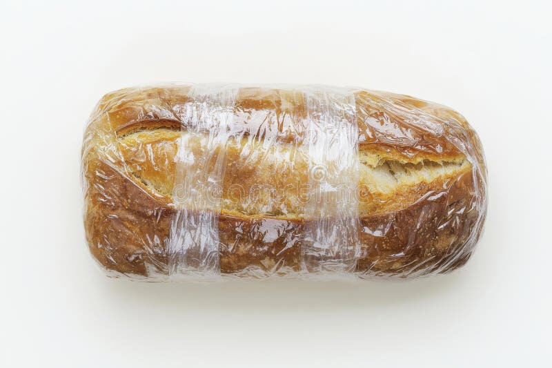 The Inside of a Transparent Cellophane Pack Contains Blank Bread Stock ...
