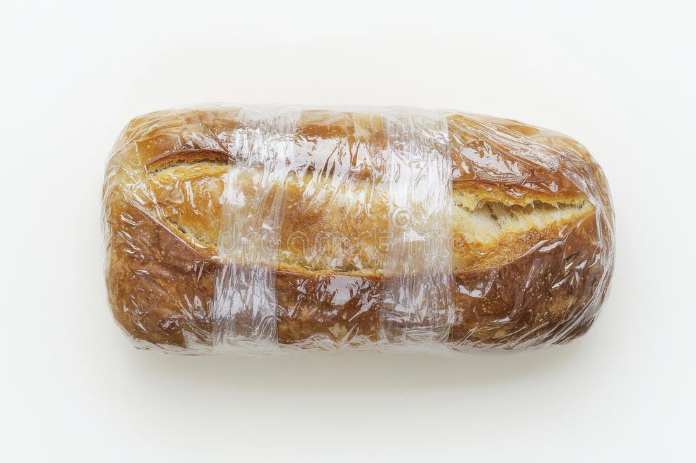 The Inside of a Transparent Cellophane Pack Contains Blank Bread Stock ...