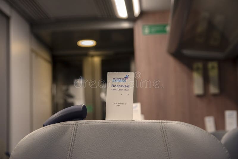 Inside Transpennine Express Train at Manchester Airport England 7-12 ...