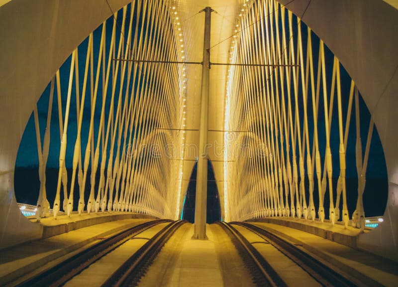 Inside the Troja bridge stock photo. Image of construction - 113486752