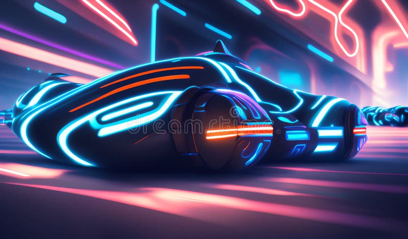 Inside the Tron, Generative AI Illustration Stock Illustration ...