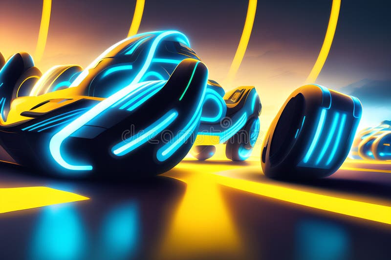 Inside the Tron, Generative AI Illustration Stock Photo - Image of ...