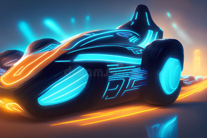 Inside the Tron, Generative AI Illustration Stock Illustration ...