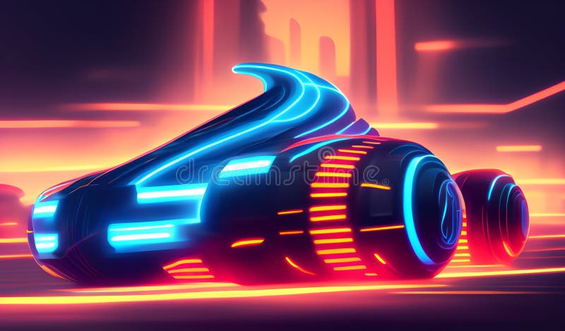 Inside the Tron, Generative AI Illustration Stock Illustration ...