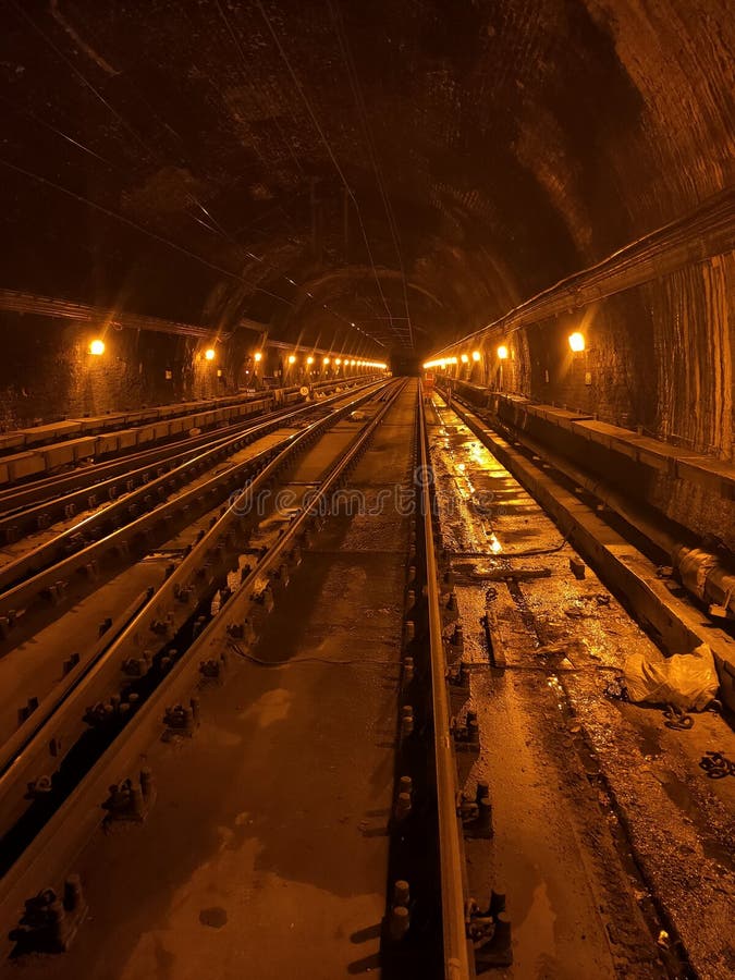Inside the tunnel stock image. Image of tunnel, track - 233607335