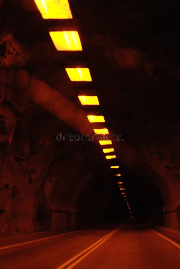 Inside the Tunnel, Road through the Mountain Stock Image - Image of ...