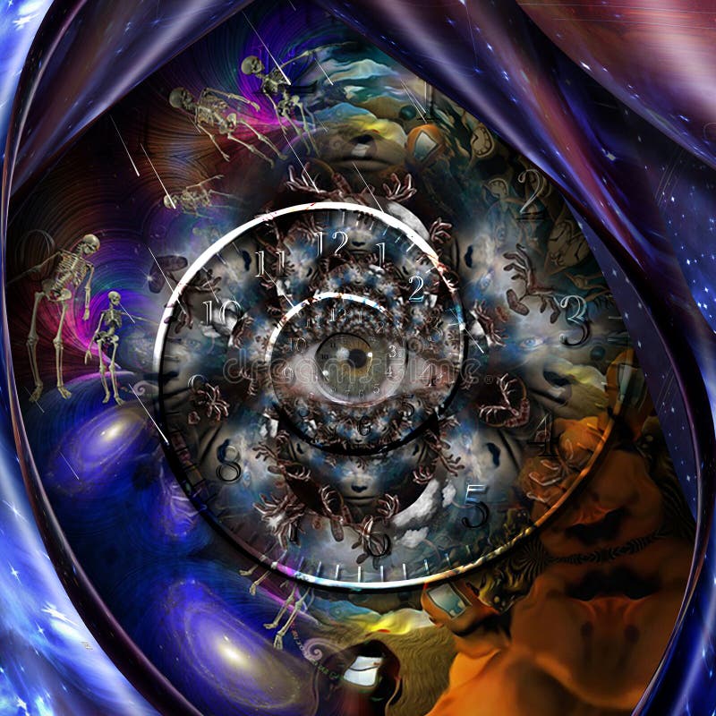 Inside the tunnel of souls stock illustration. Illustration of heaven ...