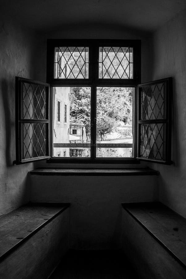 Inside a Typical Medieval European Castle Stock Image - Image of bench ...