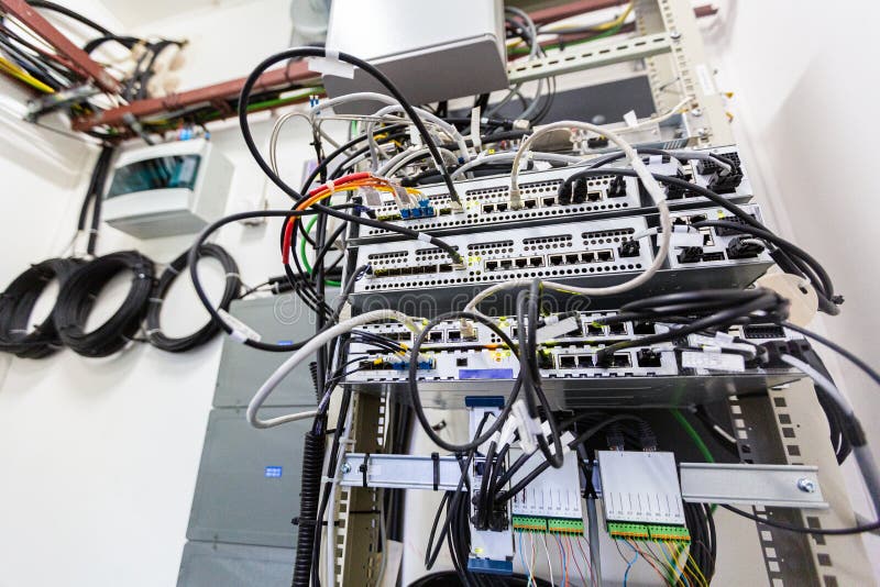 Inside of Typical Modern Basic Station of Communications Equipment and ...