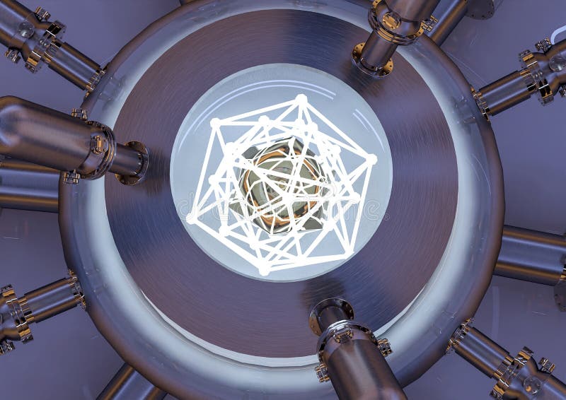 Inside the Ufo Space Ship Nuclear Base of Power Top View Stock ...