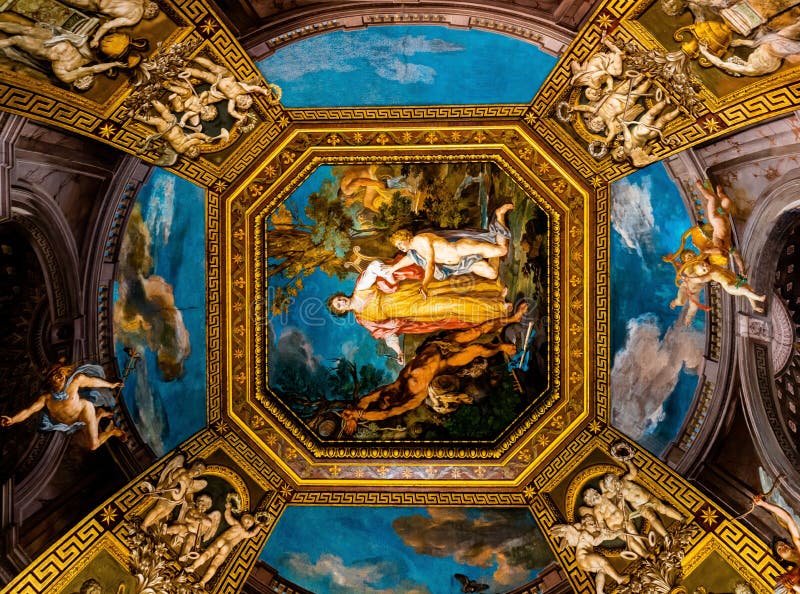 Inside Undershoot of a Dome of Saint Peter S Cathedral with Paintings ...