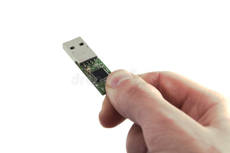 Inside Usb Structure in Hand. Exposed Circuit of Usb Flash Drive Stock ...
